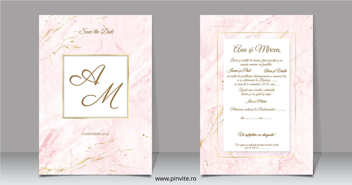 Invitation 'Marble Elegance' - Sophisticated | Pinvite