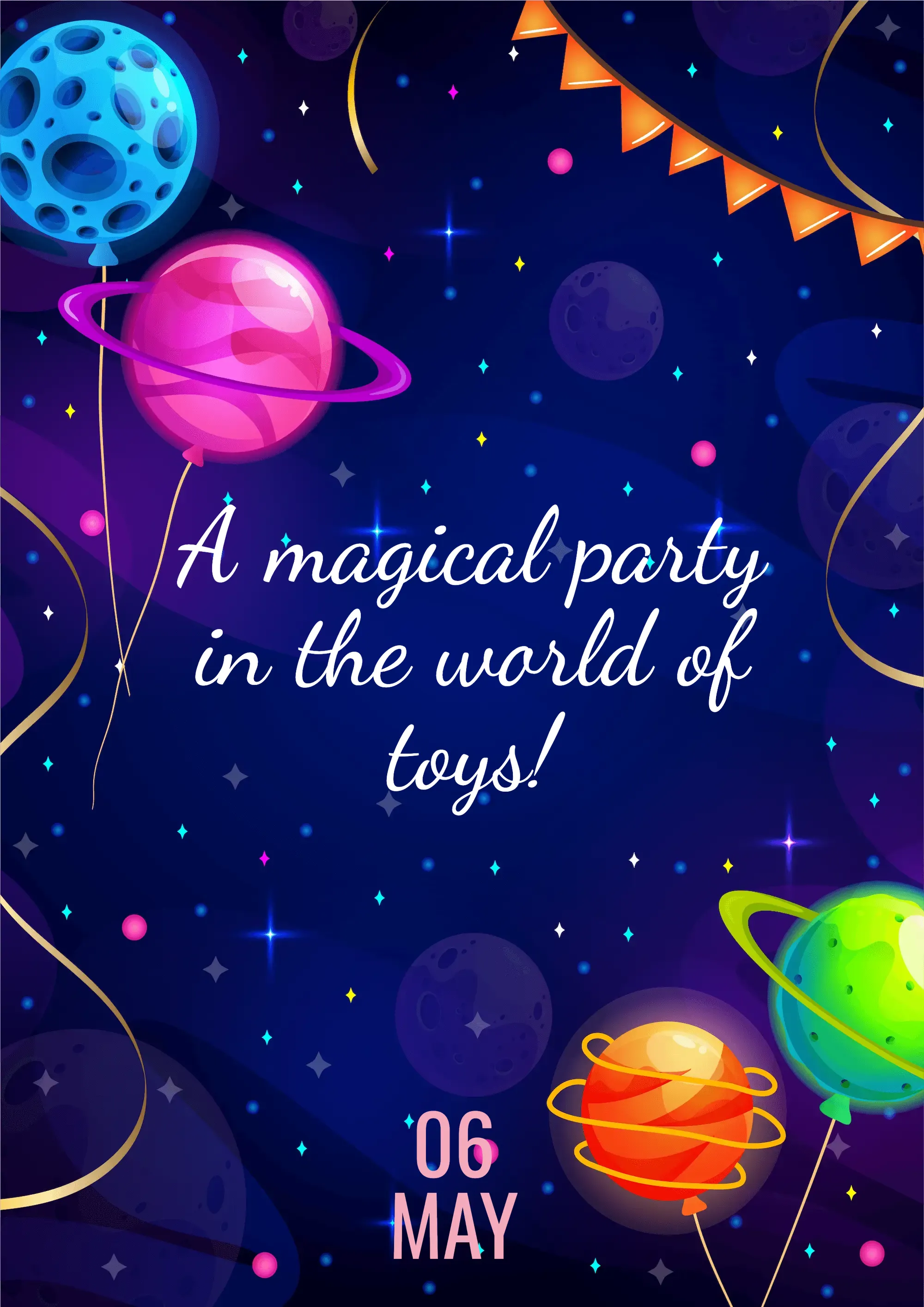 Cosmic Blast Invitation for Birthday Party | Pinvite